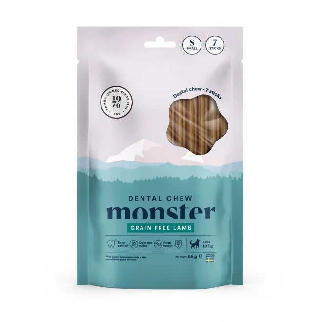 Monster Dental Chew Grain Free Lamb purutikku S koiralle 7 kpl | Kivuton.fi
